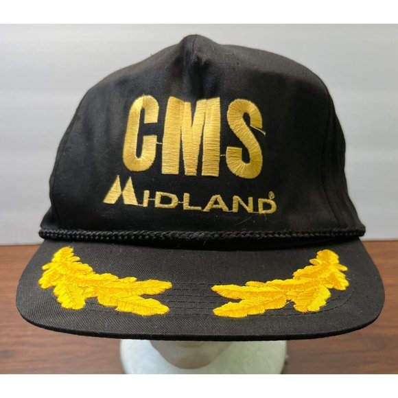Accessories | Vintage Cms Midland Black Snapback Hat Scrambled Eggs ...